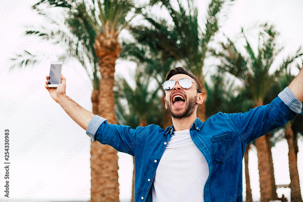 I did it! Hilariously happy and excited man is screaming because of ...