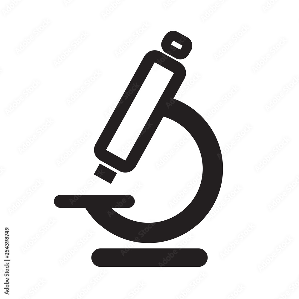 Microscope vector icon. Clinically approved product health safe ...