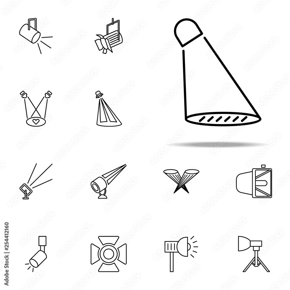 spotlight icon. Spotlight icons universal set for web and mobile Stock ...