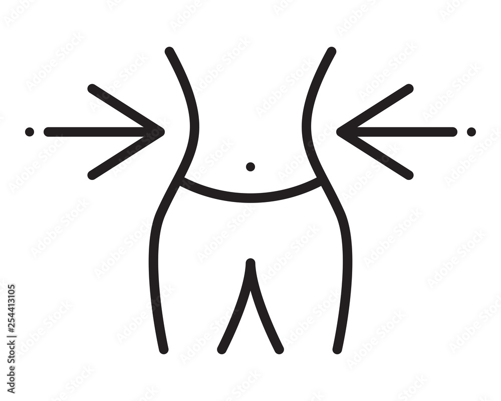 weight loss concept, diet icon, girl watching her weight, healthy ...