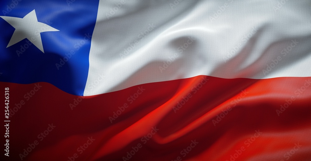 Bandera Chilena. (Chile) Stock Photo | Adobe Stock