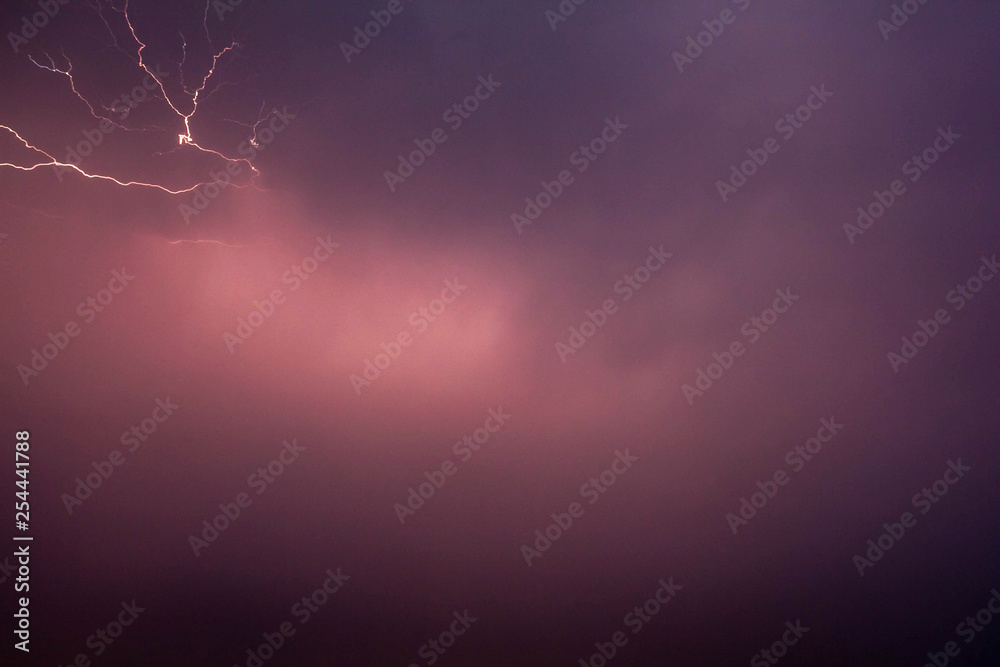 Lightning flash in the night sky, texture and background Stock Photo ...