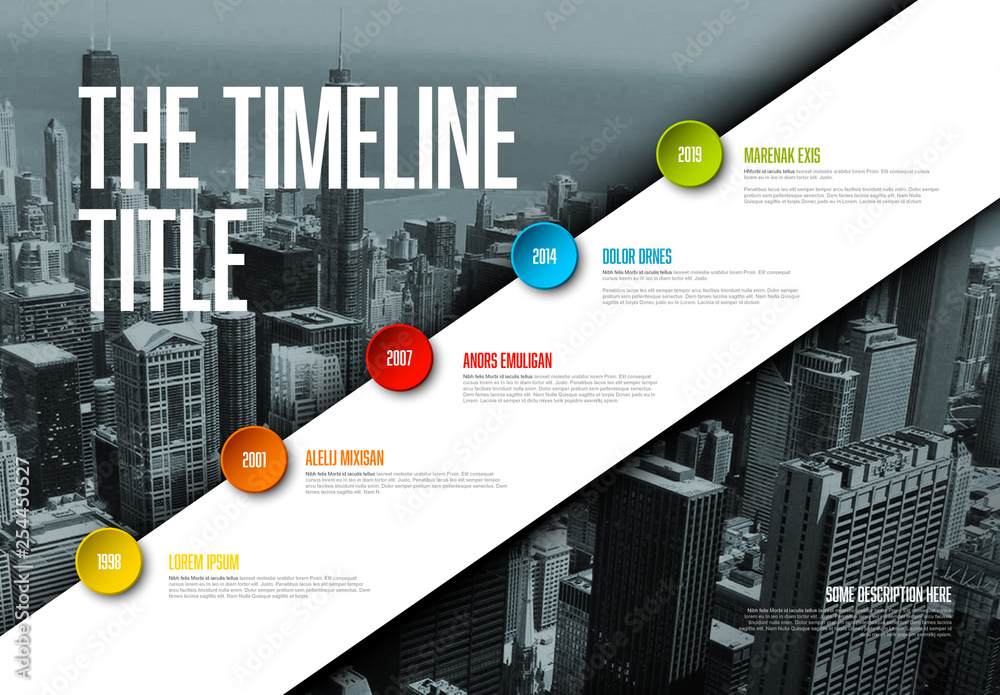 Timeline Infographic Layout Stock Template | Adobe Stock
