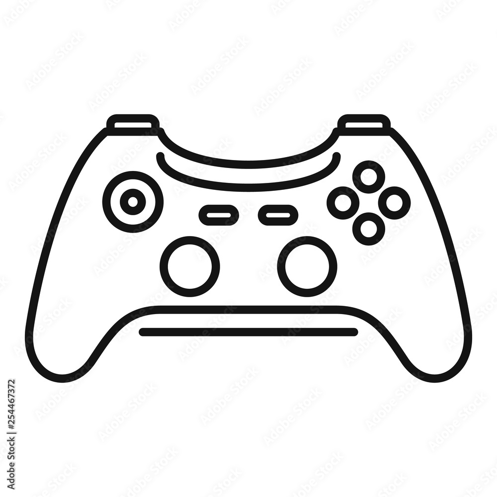 Wireless controller icon. Outline wireless controller vector icon for ...