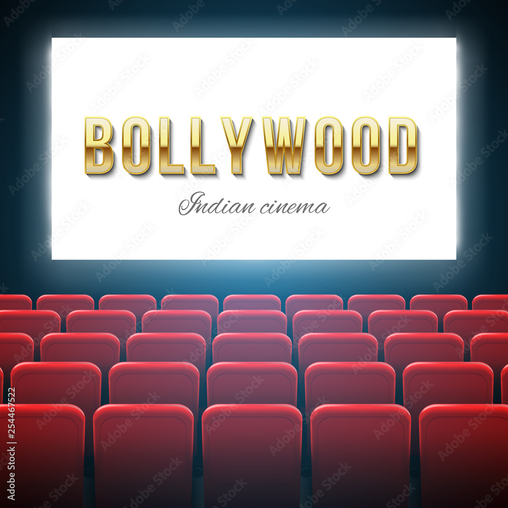 Creative vector illustration of bollywood cinema background. Art design ...
