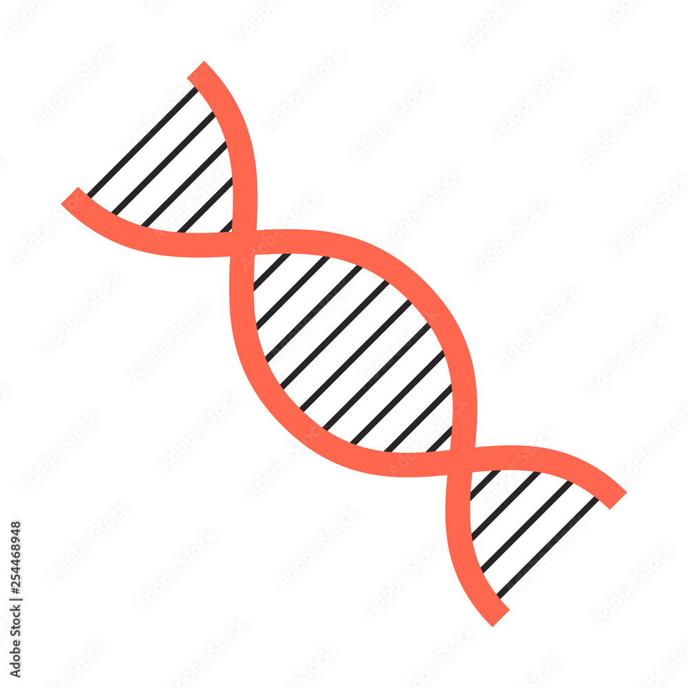 Dna icon. Cartoon of dna vector icon for web design isolated on white ...