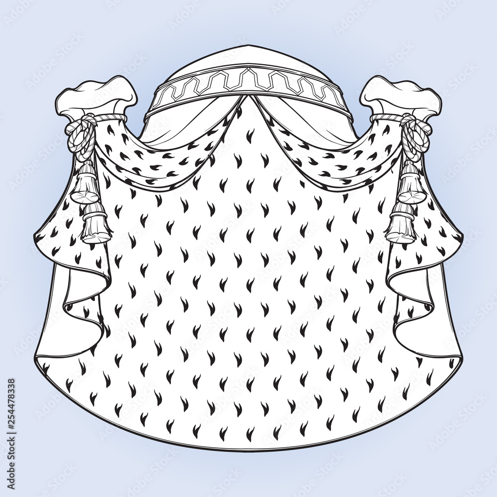 Royal mantle for the Coat of Arms. Element for designing coat of arms ...