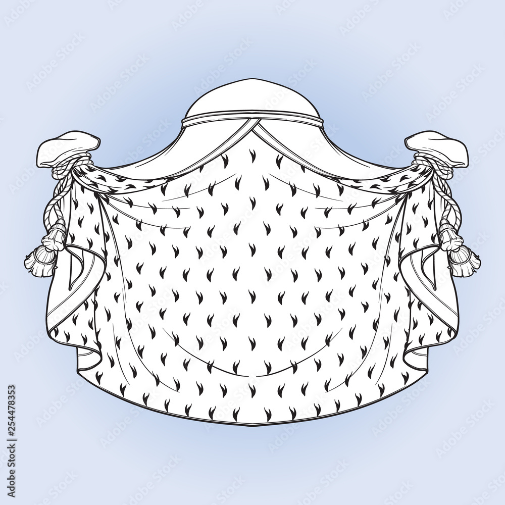Royal mantle for the Coat of Arms. Element for designing coat of arms ...