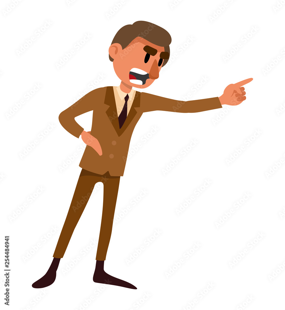 angry man swears. vector isolated illustrationangry man swears Stock ...