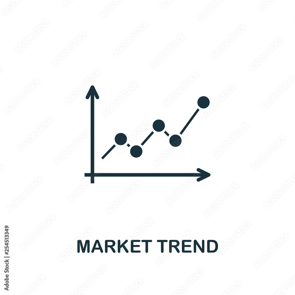Vecteur Stock Market Trend icon. Creative element design from risk ...
