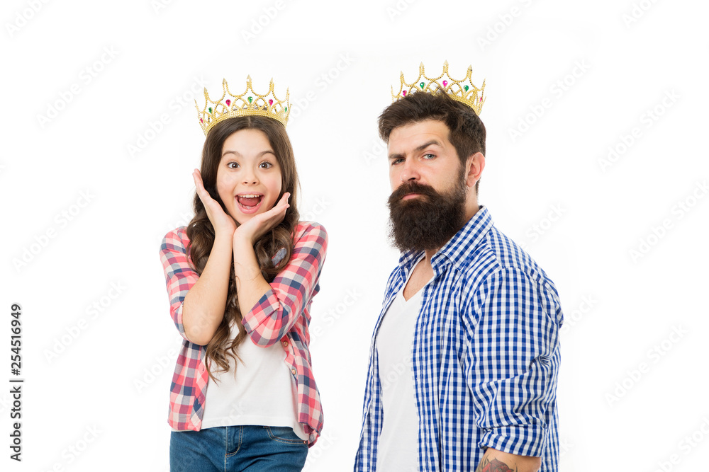 She is my little princess. Bearded man proud of his daughter. Man ...