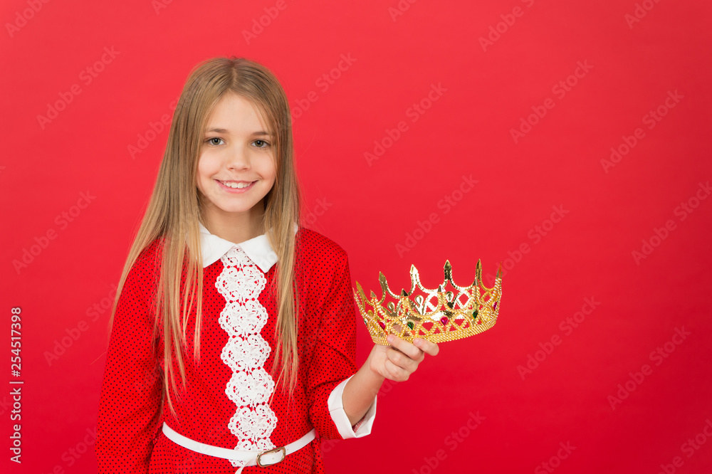 Pageantry of coronation. Little princess. Little pageant girl. Little ...