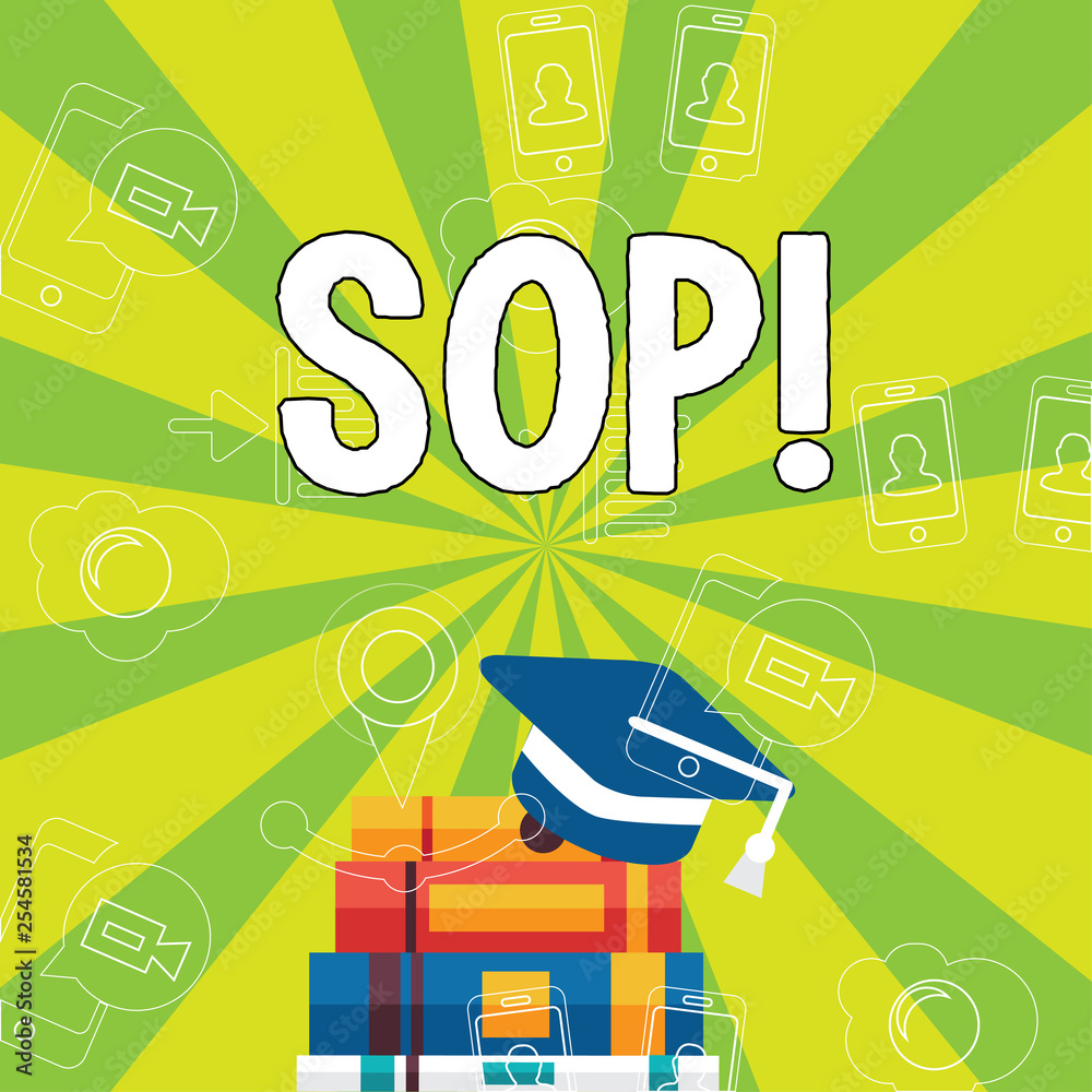 Writing note showing Sop. Business concept for Standard Operating ...