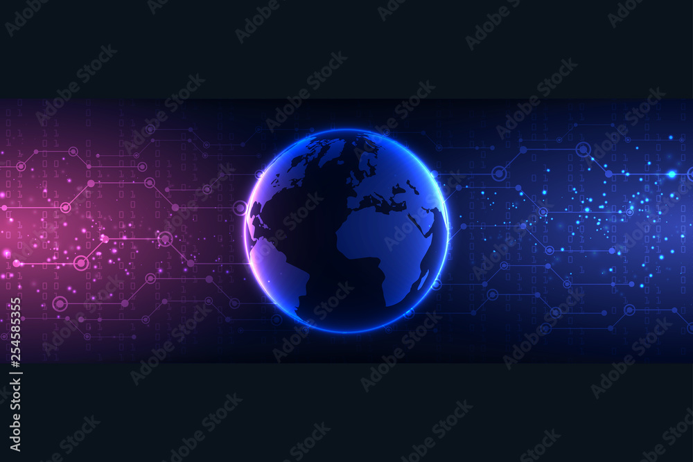 Abstract technology background protect system innovation vector ...