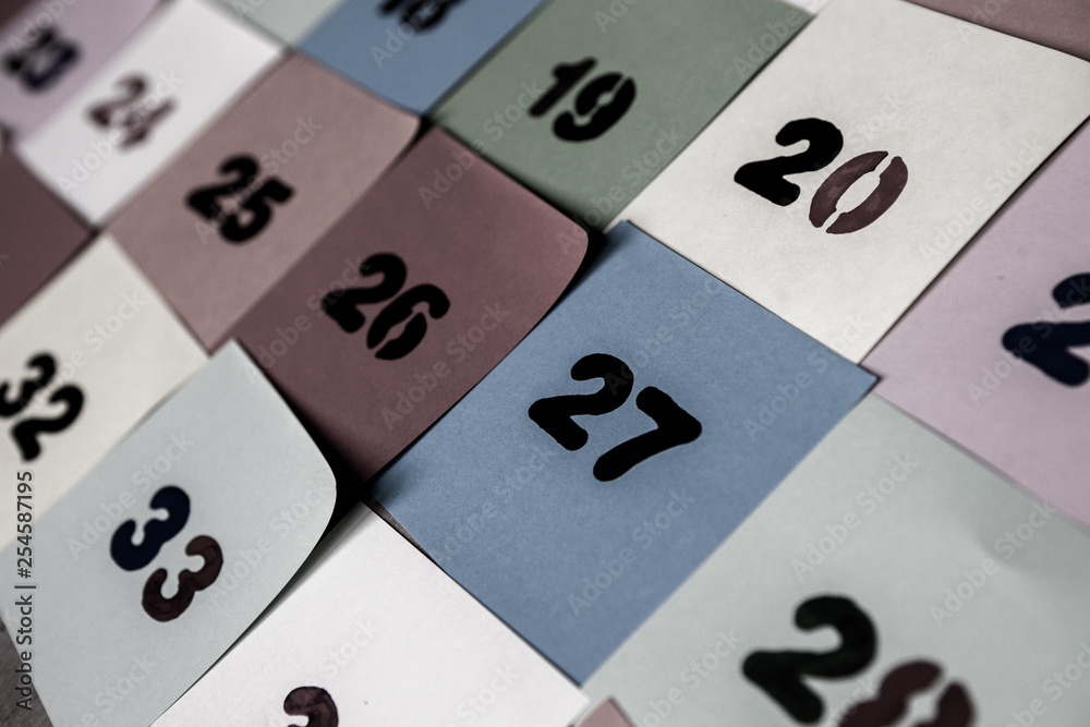 Calculator digital numbers.Numbers series painted on Stickers ...