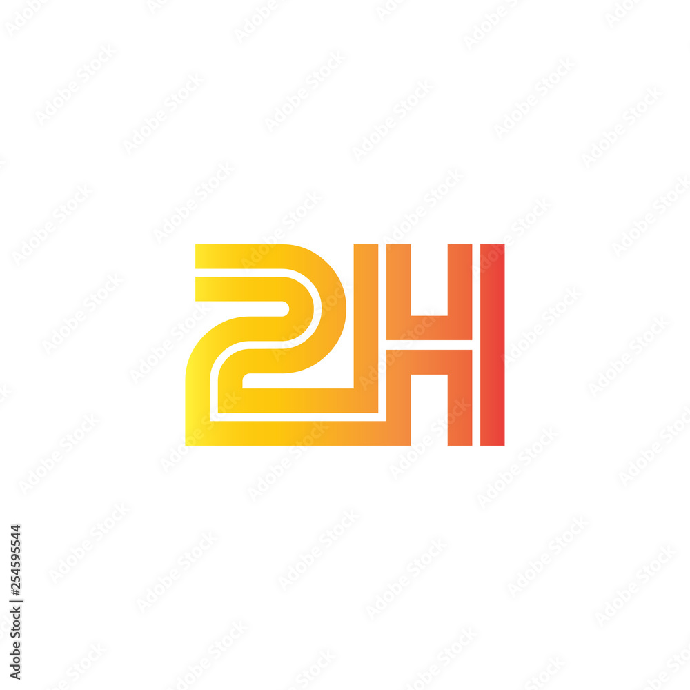 Initial letter 2H design logo template Stock Vector | Adobe Stock