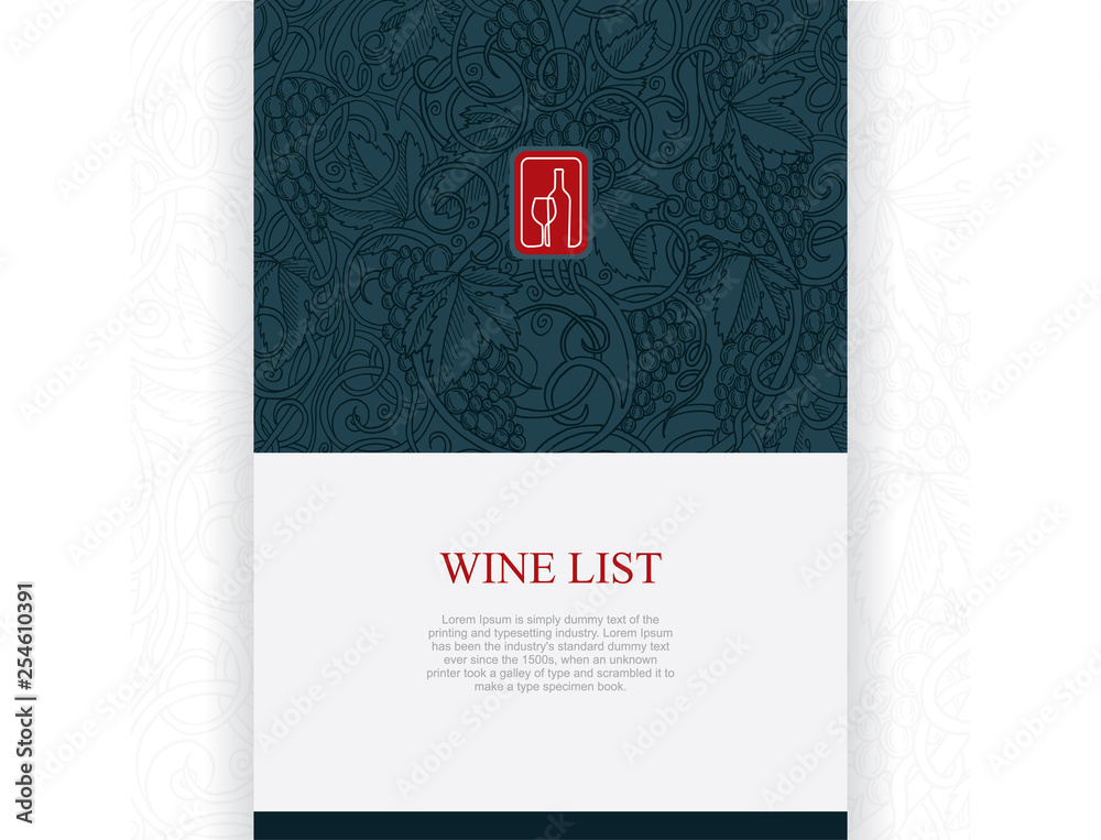 wine design. Wine design vector illustration. Wine theme cover design ...