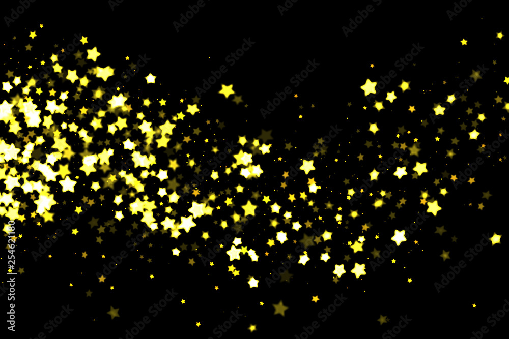 Glitter stars and dust overlay, abstract background, shiny light gold ...