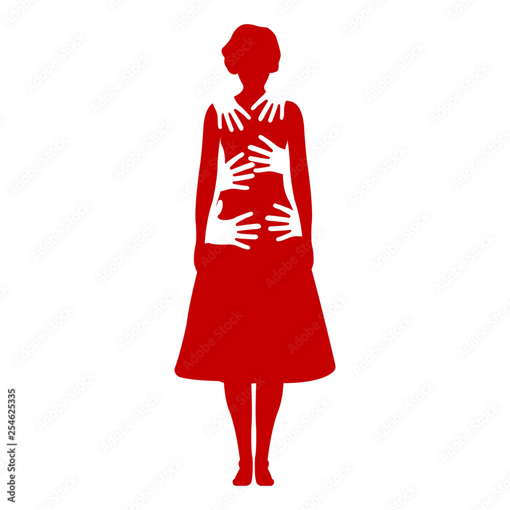 Sexual Harassment Banner. Gender equality Label and Logo. Logo Vector ...