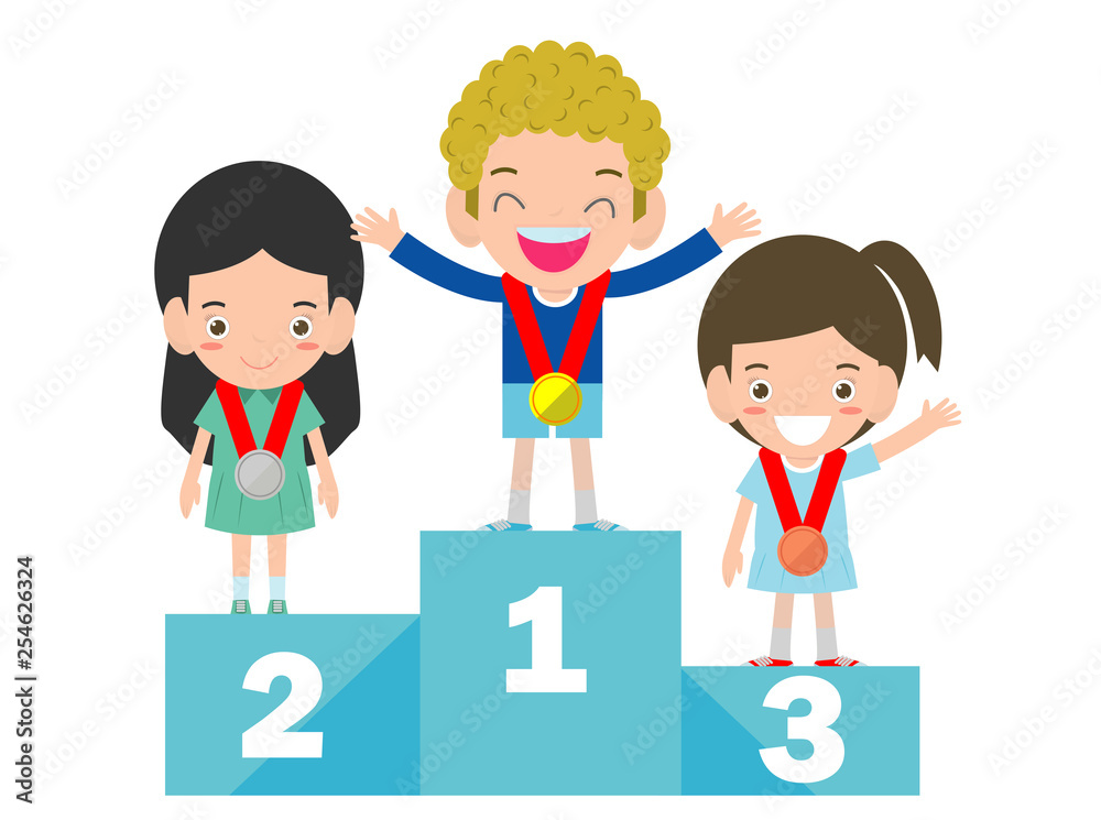 Winner Cartoon Clipart Of Children