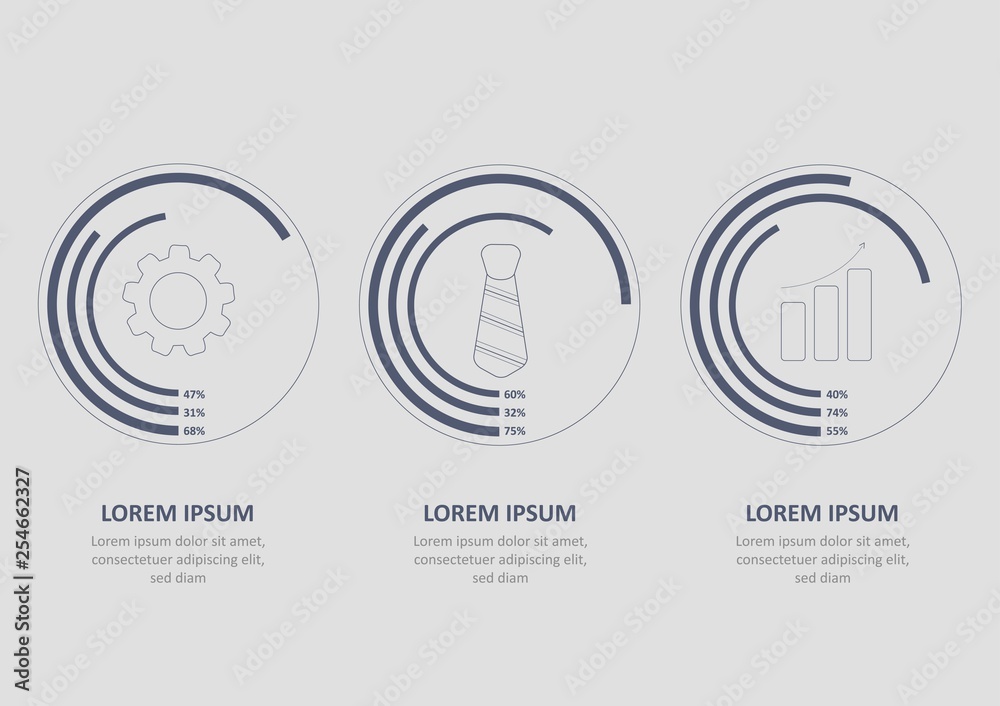 Minimal infographic brochure template. Pages with diagram, graph and ...