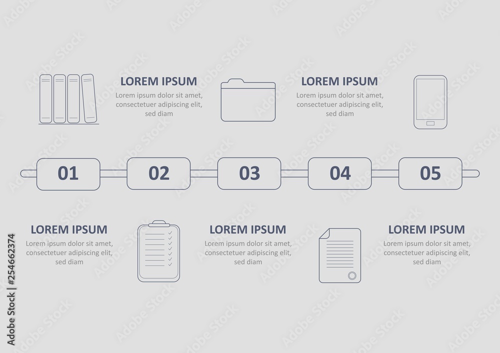 Minimal infographic brochure template. Pages with diagram, graph and ...