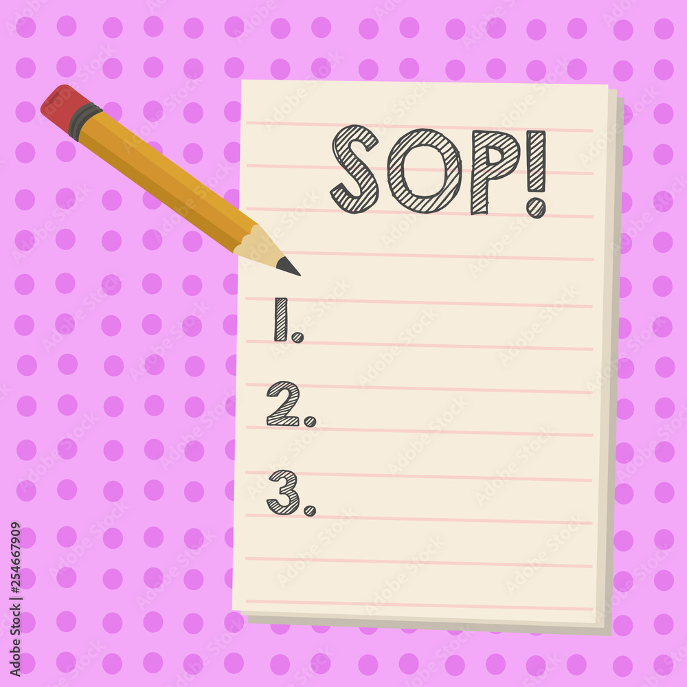 Writing note showing Sop. Business concept for Standard Operating ...