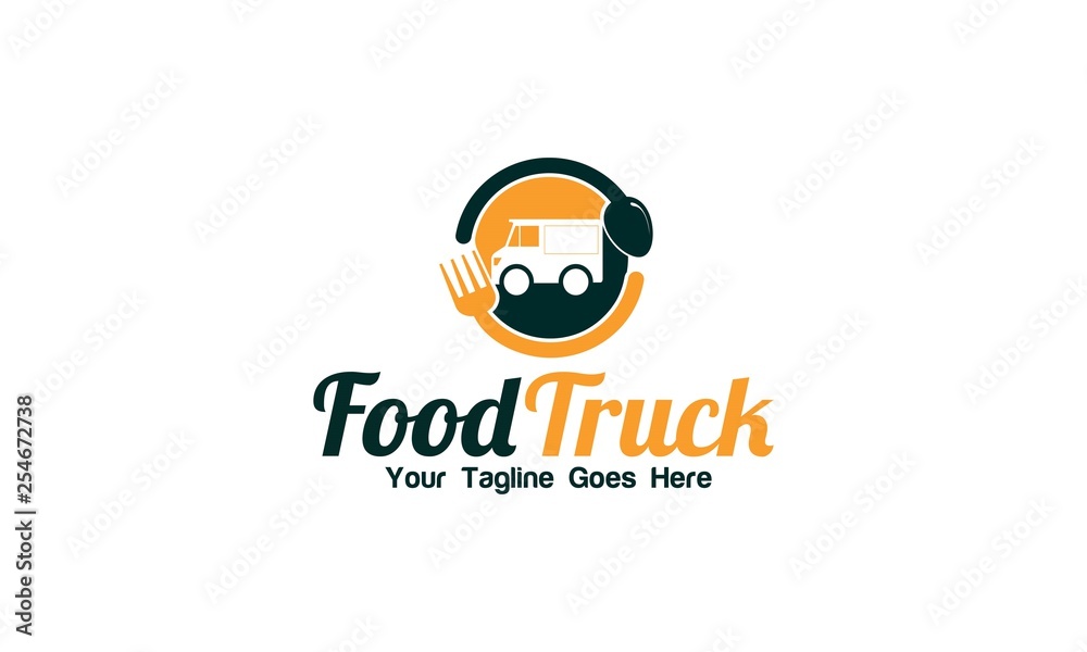 Food Truck Logo Stock Vector | Adobe Stock