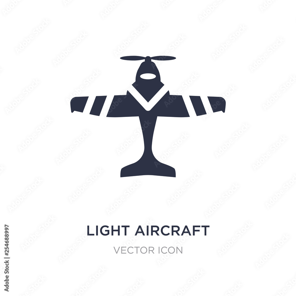 light aircraft icon on white background. Simple element illustration ...