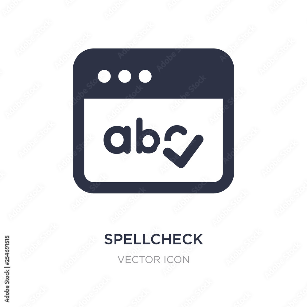 spellcheck icon on white background. Simple element illustration from ...