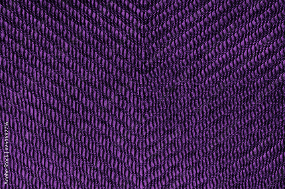 Closeup ultra violet color fabric herringbone pattern sample texture ...