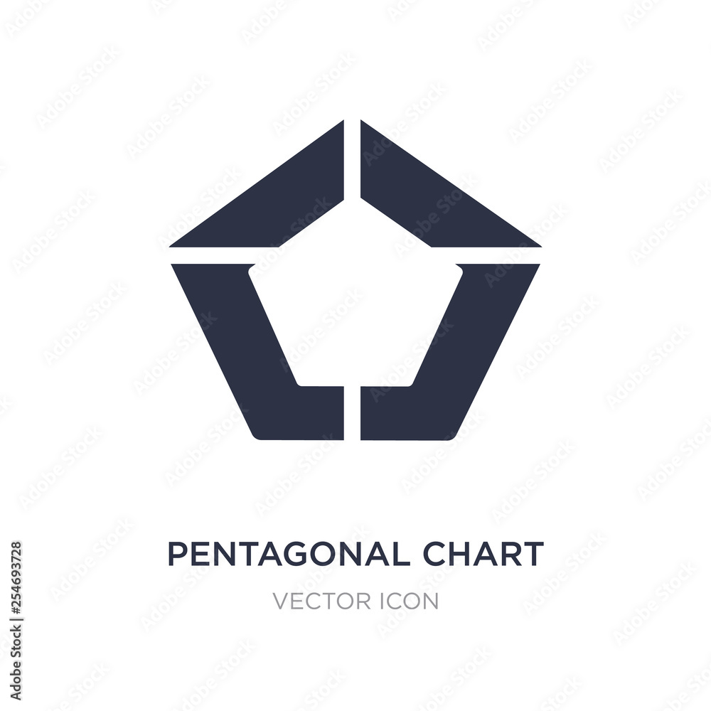 pentagonal chart icon on white background. Simple element illustration ...
