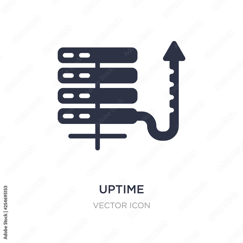 uptime icon on white background. Simple element illustration from Web ...