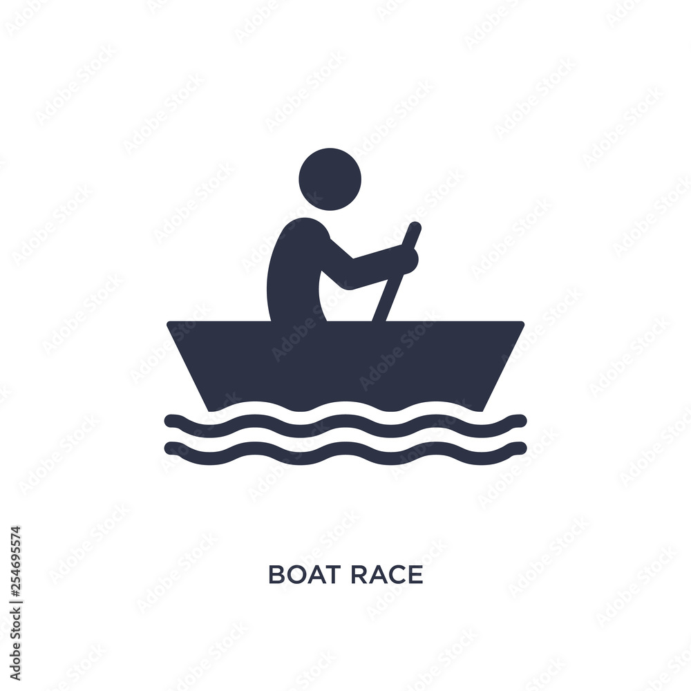 boat race icon on white background. Simple element illustration from ...