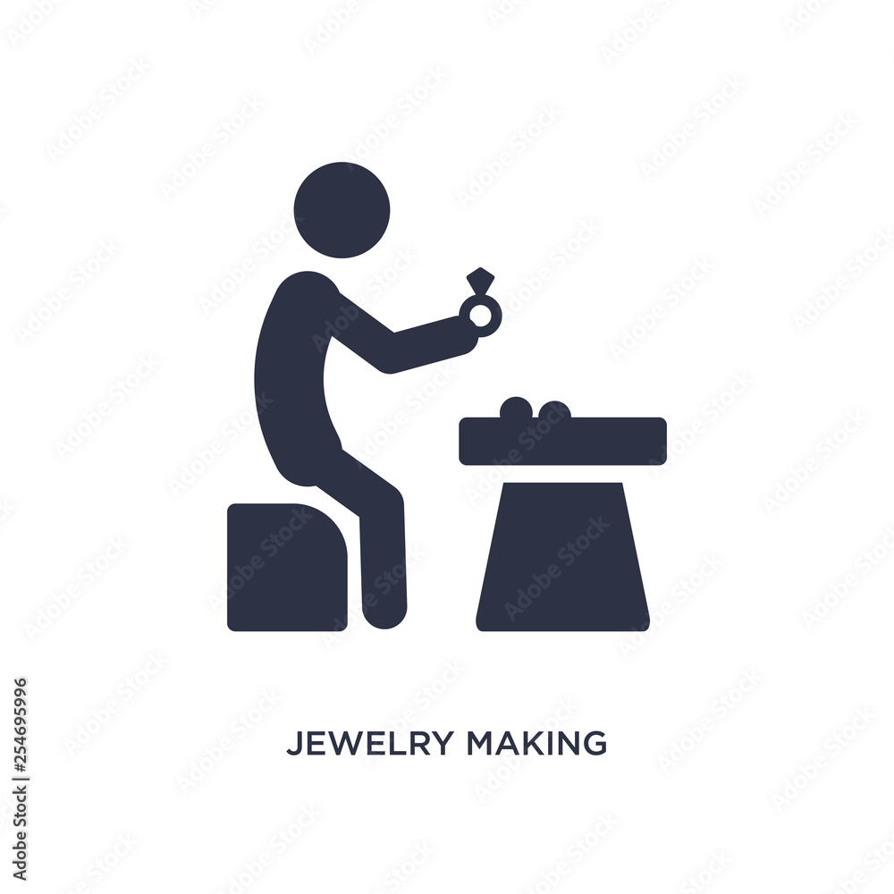 jewelry making icon on white background. Simple element illustration ...