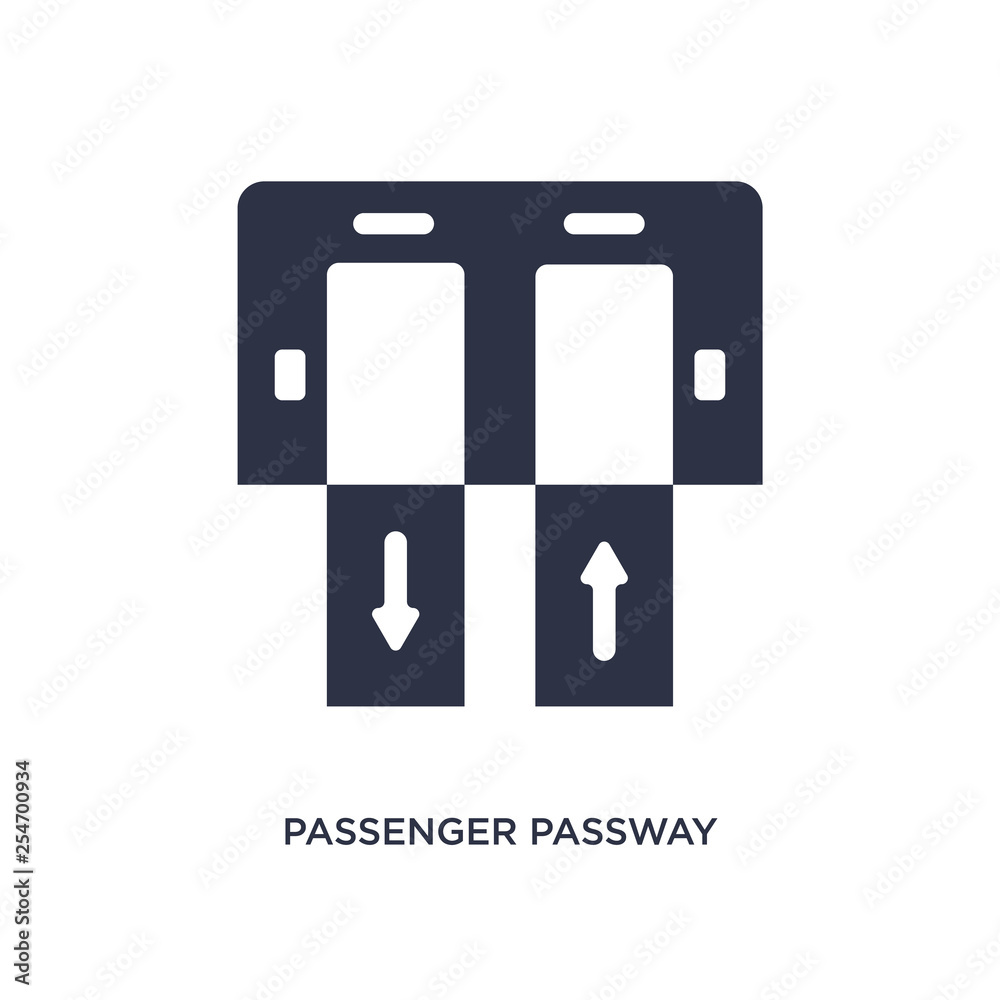 passenger passway icon on white background. Simple element illustration ...