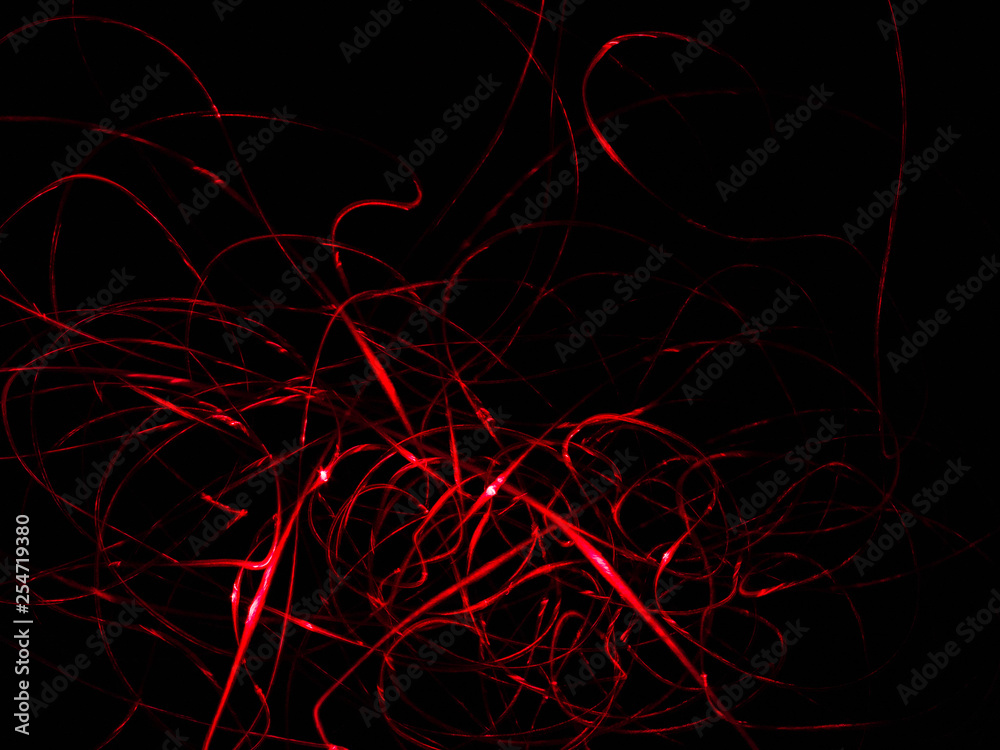 Red light lines abstract background. Nerves, energy, meditation concept ...