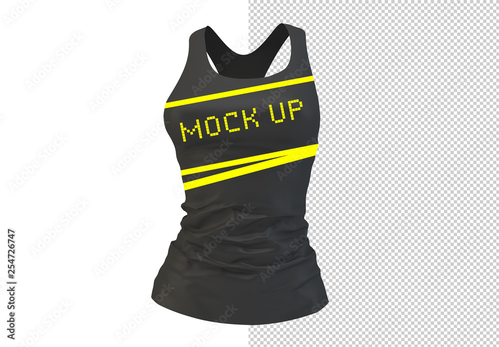 Black Sports Tank Top Mockup Stock Template | Adobe Stock