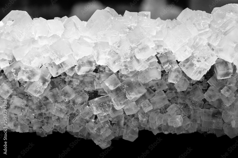 Wieliczka, salt mine natural salt crystals formed on wood. Stock Photo ...
