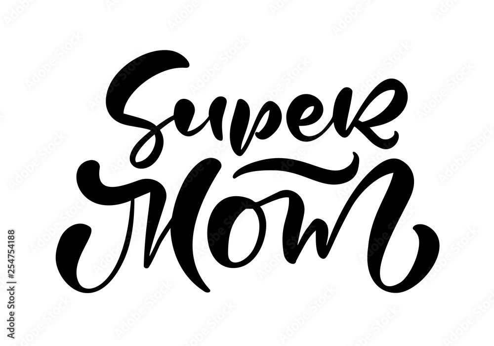 Mom Written In Calligraphy
