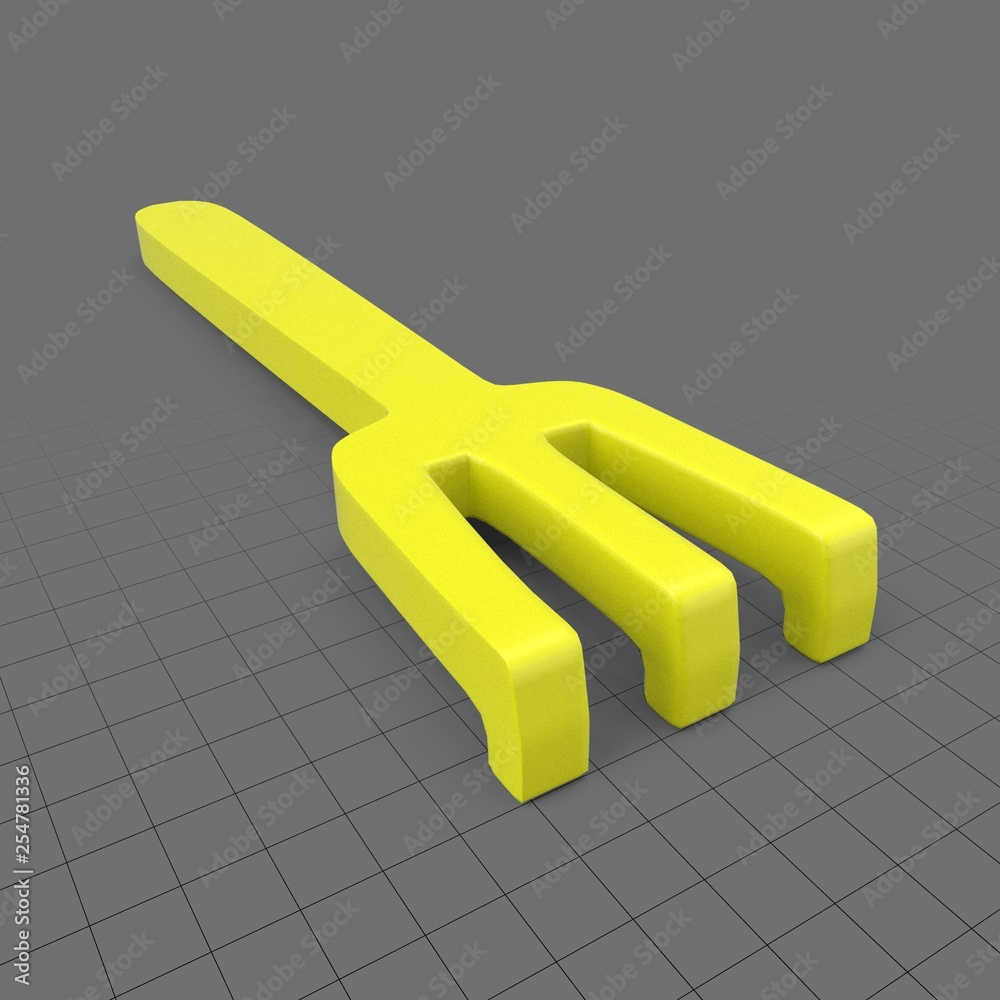 Beach rake toy Stock 3D asset | Adobe Stock