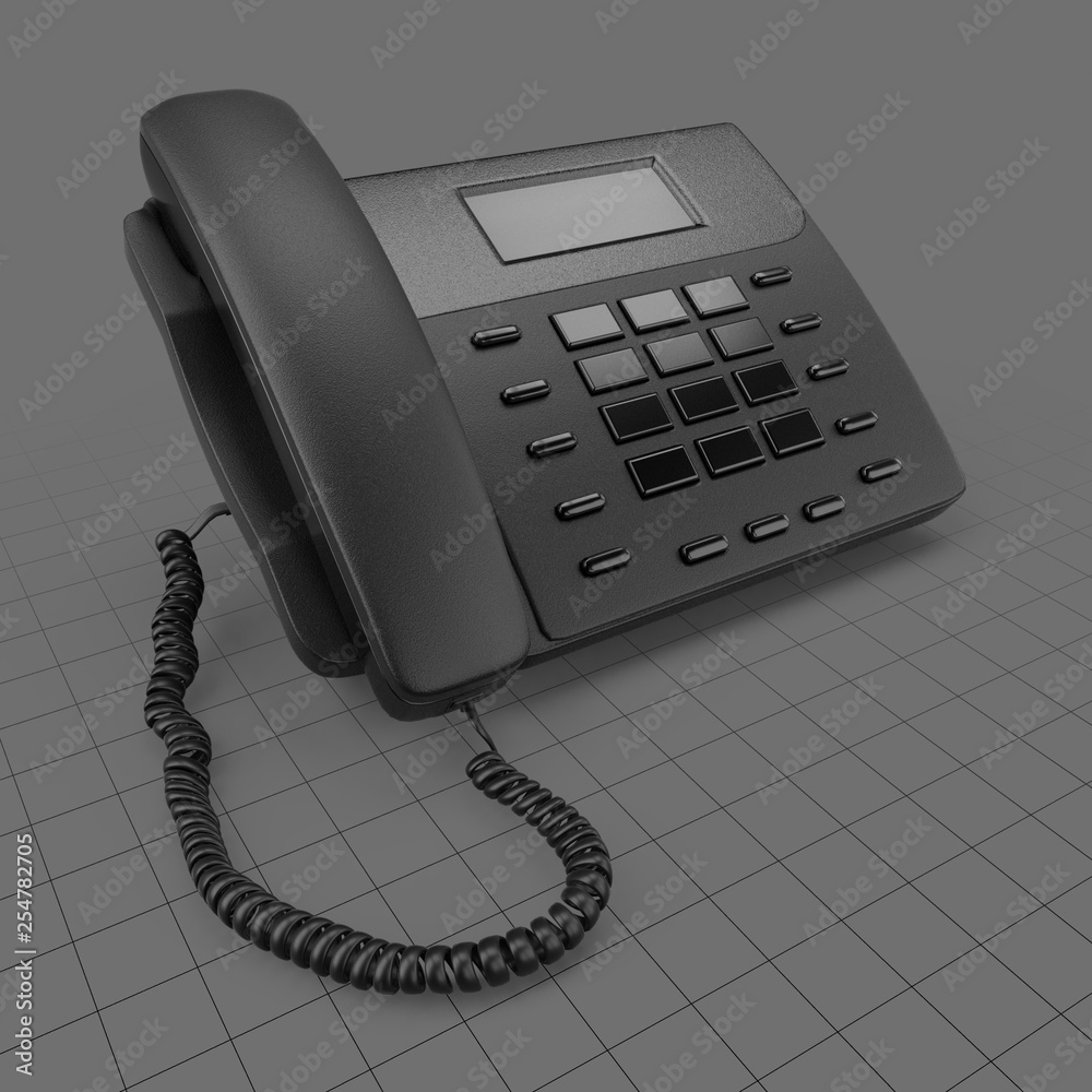 Modern button telephone Stock 3D asset | Adobe Stock