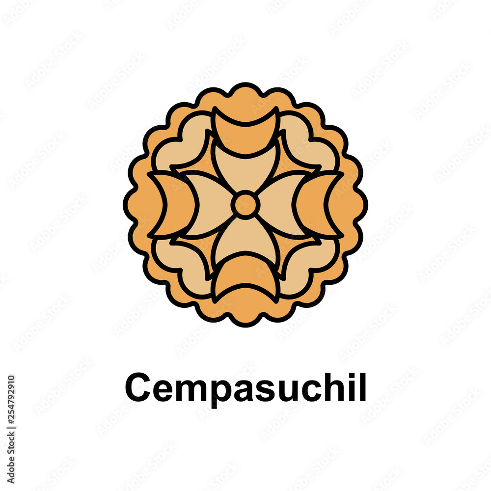 Cempasuchil, decoration icon. Element of Cinco de Mayo color icon ...