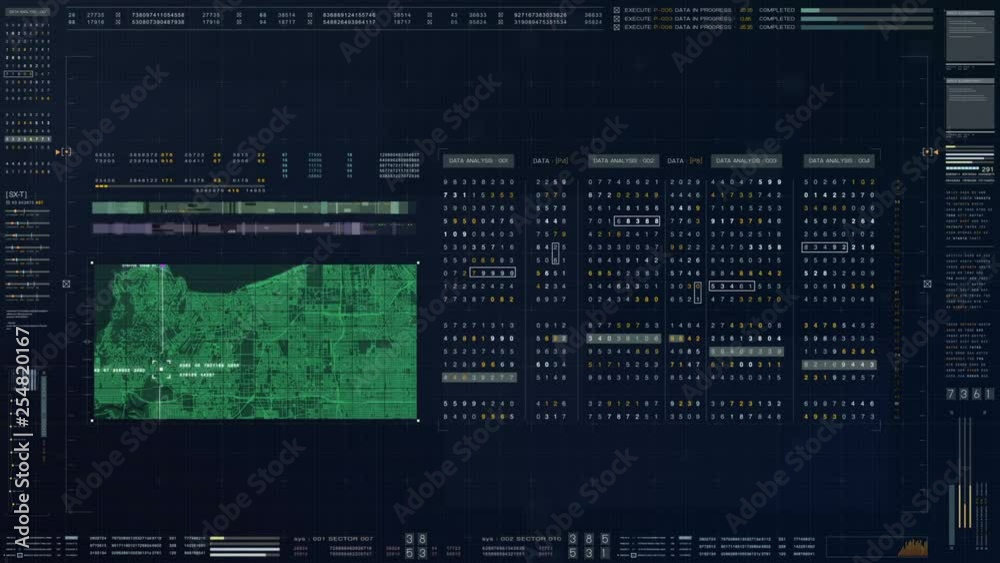 Futuristic source code digital data telemetry motion graphic display ... Futuristic source code digital data telemetry motion graphic display ...