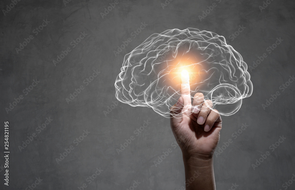 human hand holding brain, Artificial Intelligence, AI Technology ...