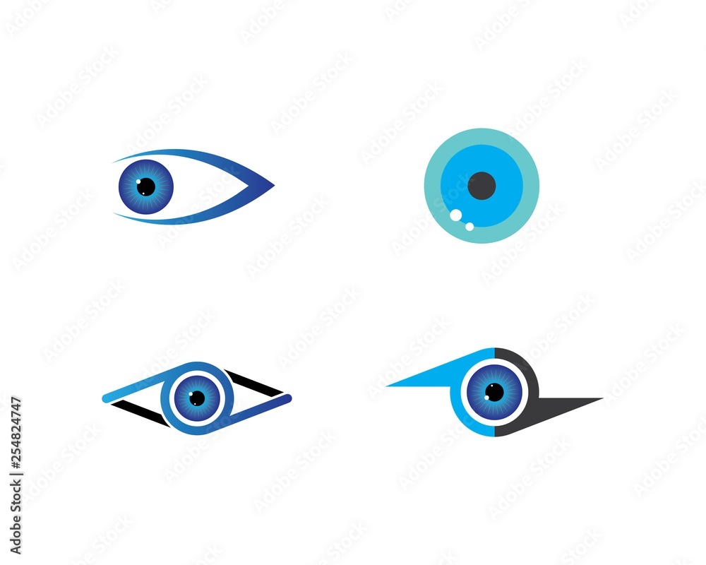 Eye icon Logo vector Template illustration Stock Vector | Adobe Stock