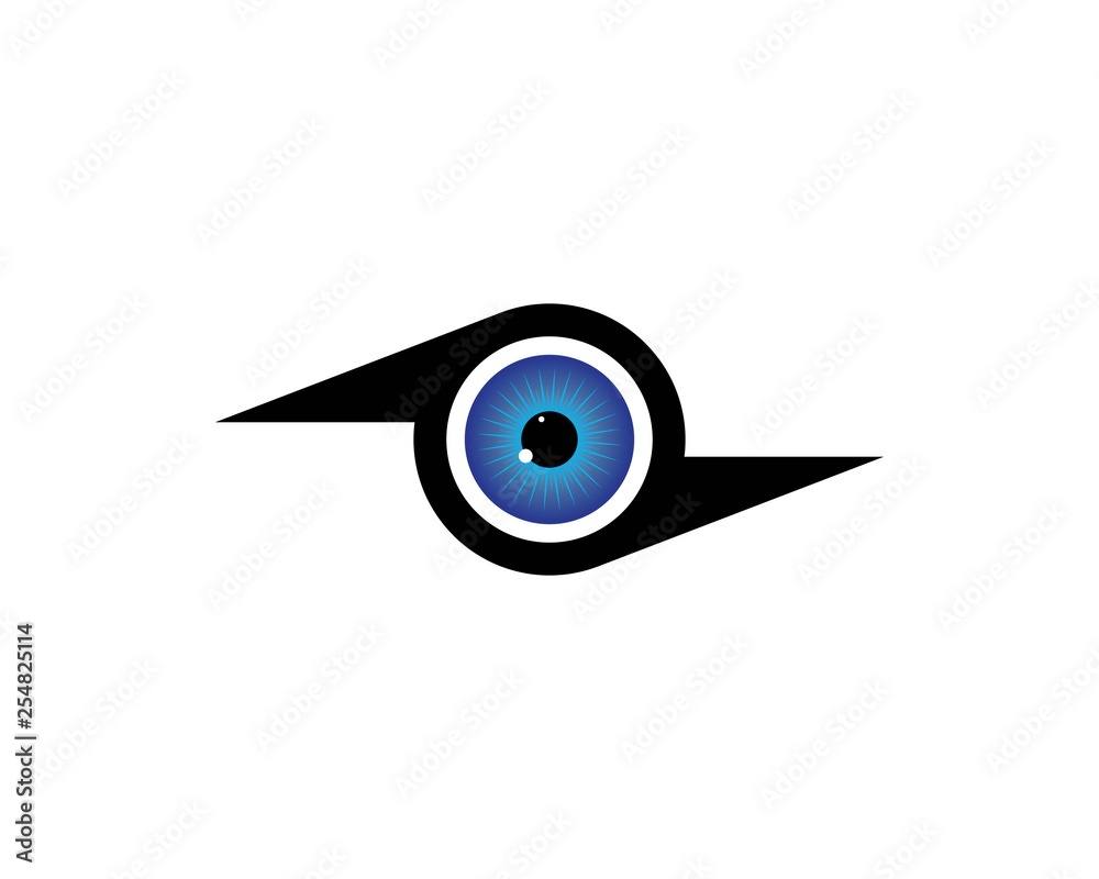 Eye icon Logo vector Template illustration Stock Vector | Adobe Stock