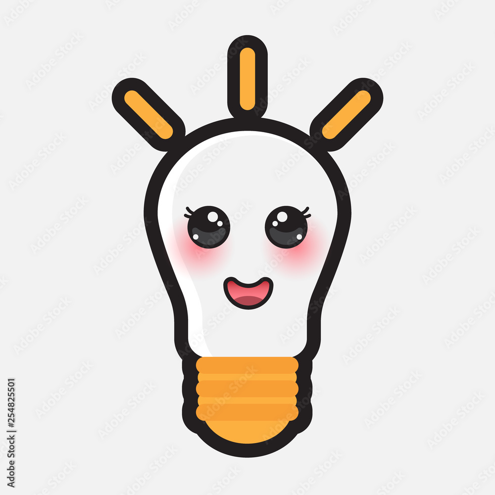 cute "light bulb" cartoon images in kawaii anime style With a funny ...