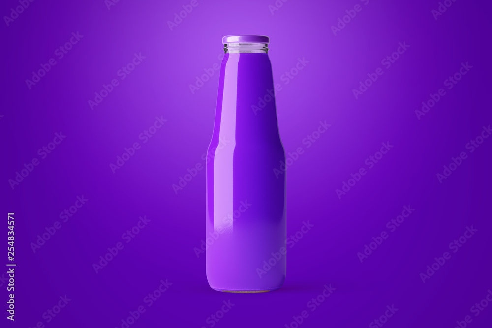 Juice glass bottle without label template for you design. Fruit ...