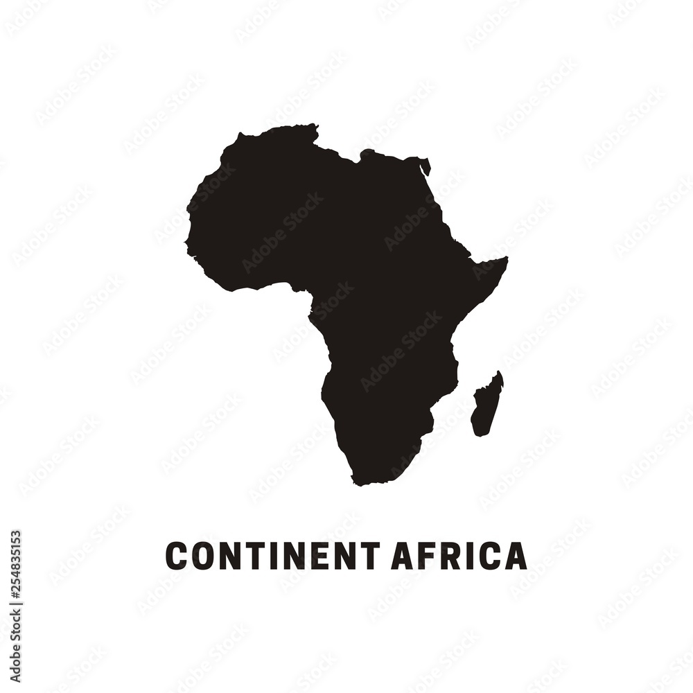 Continent of Africa map vector illustration Stock Vector | Adobe Stock